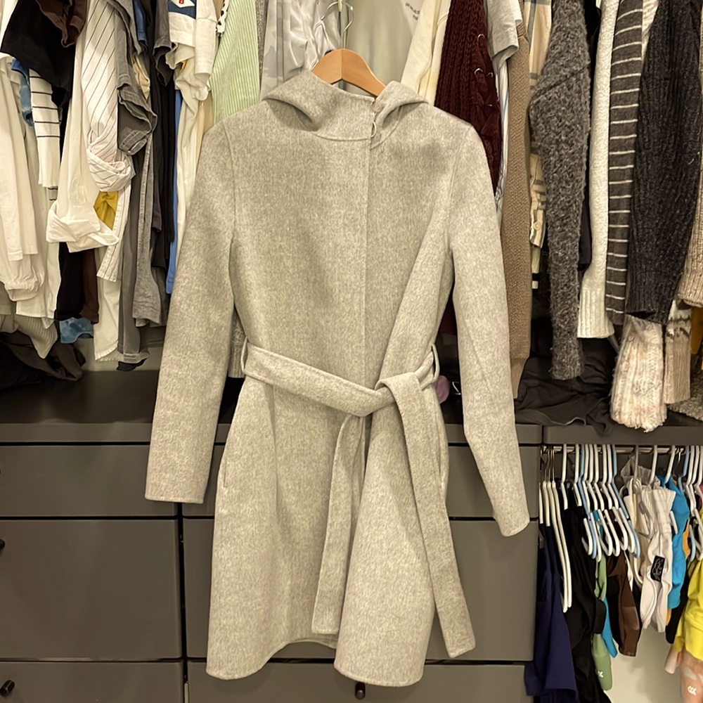 Theory Wool Wrap Jacket With Belt - Gem